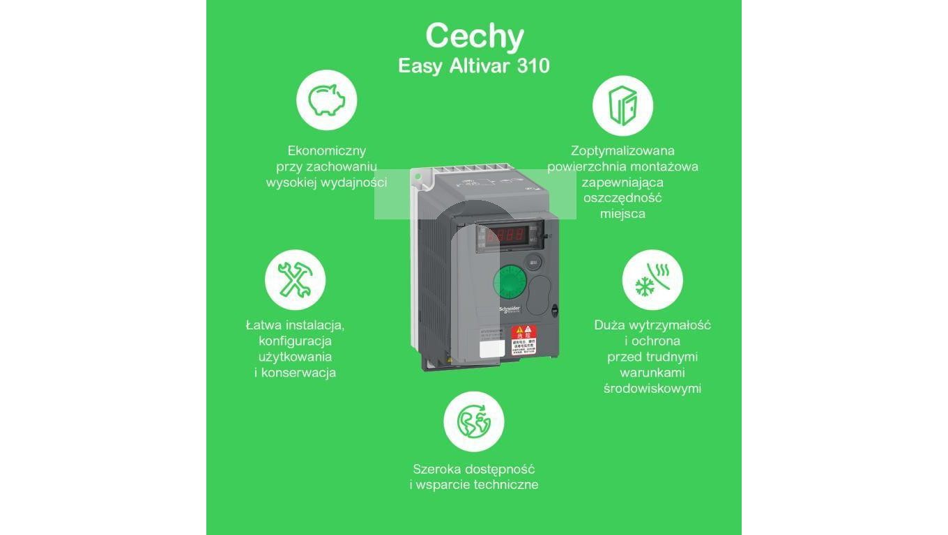 Easy Altivar Przemiennik częstotliwości 310 2.2 kW 3f 380...460V bez ...