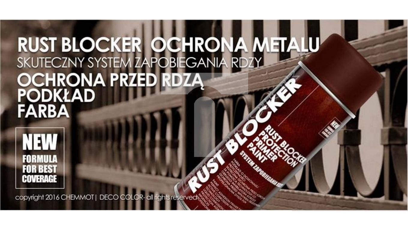 Farba na rdze czarna RAL 9005 RUST BLOCKER CZARNY – CHEMMOT DECO COLOR ...