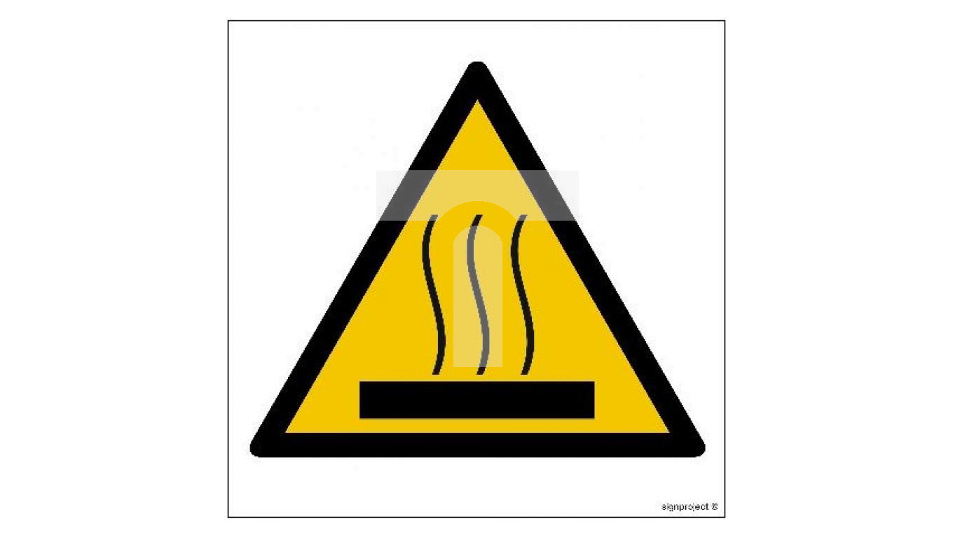 ZNAK - GE004 Gorąca powierzchnia 20 x 20 cm PN - Płyta 1mm ...