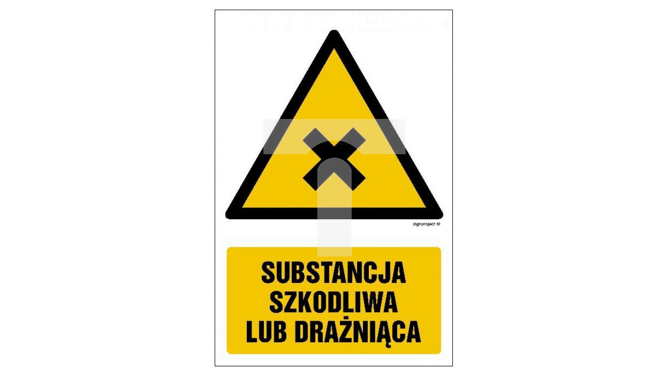 ZNAK - GF026 Substancja szkodliwa lub drażniąca 50 x 75 cm KS - Folia ...