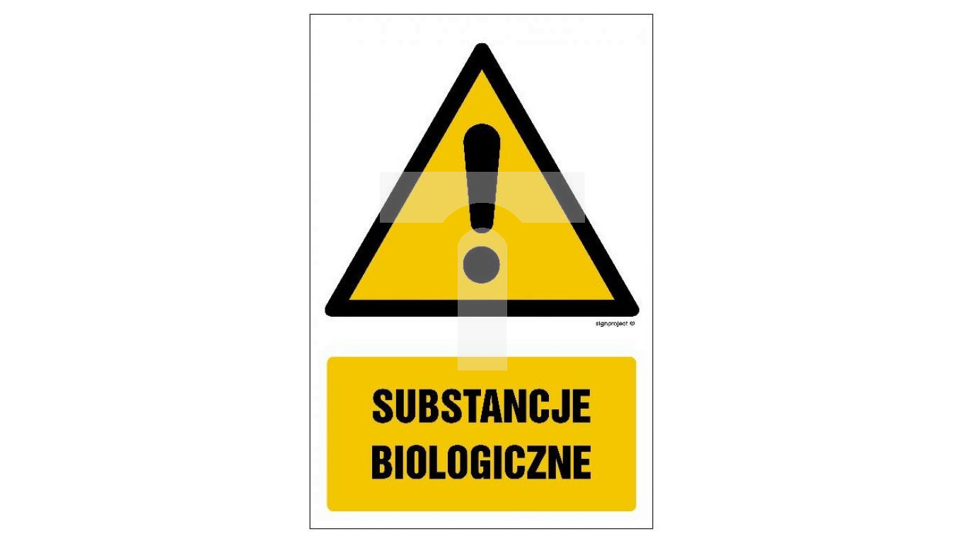 ZNAK - GF047 Substancje biologiczne 10 x 15 cm FS - Folia samoprzylepna foto. – SIGNPROJECT ...