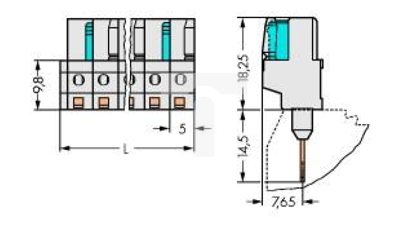 Gniazdo MCS-MIDI Classic 12-biegunowe jasnoszare raster 5mm 722-142/005-000 /25szt./ – WAGO | TIM SA