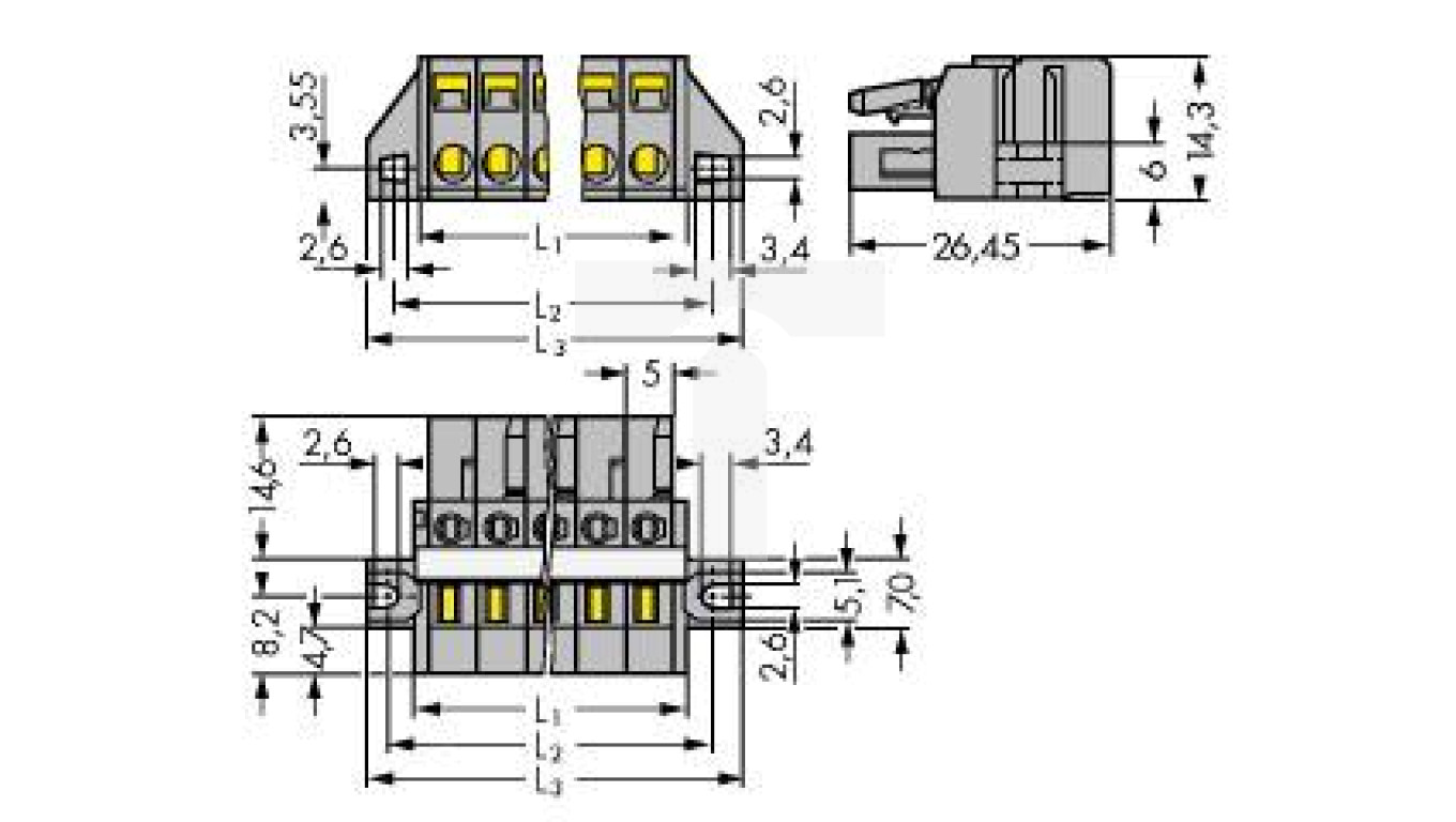 Gniazdo MCS-MIDI Classic 12-biegunowe szare raster 5mm 231-112/027-000 /25szt./ – WAGO | TIM SA