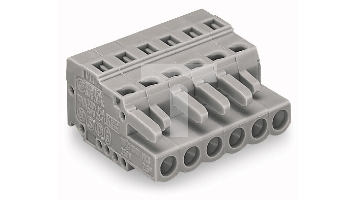 Gniazdo MCS-MIDI Classic 3-biegunowe szare raster 5mm 231-103/026-000 /100szt./ – WAGO | TIM SA