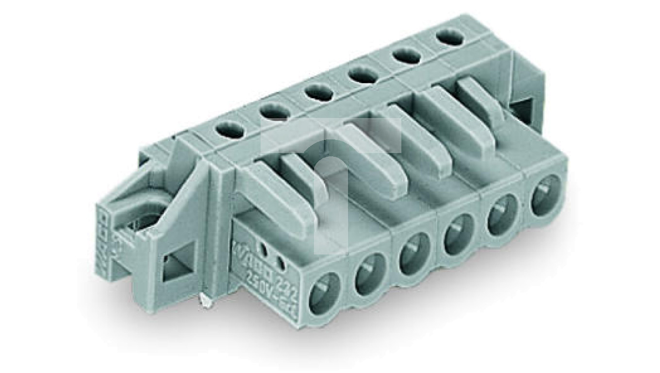 Gniazdo MCS-MIDI Classic kątowe 7-biegunowe szare raster 5mm 232-237/031-000 /50szt./ – WAGO ...