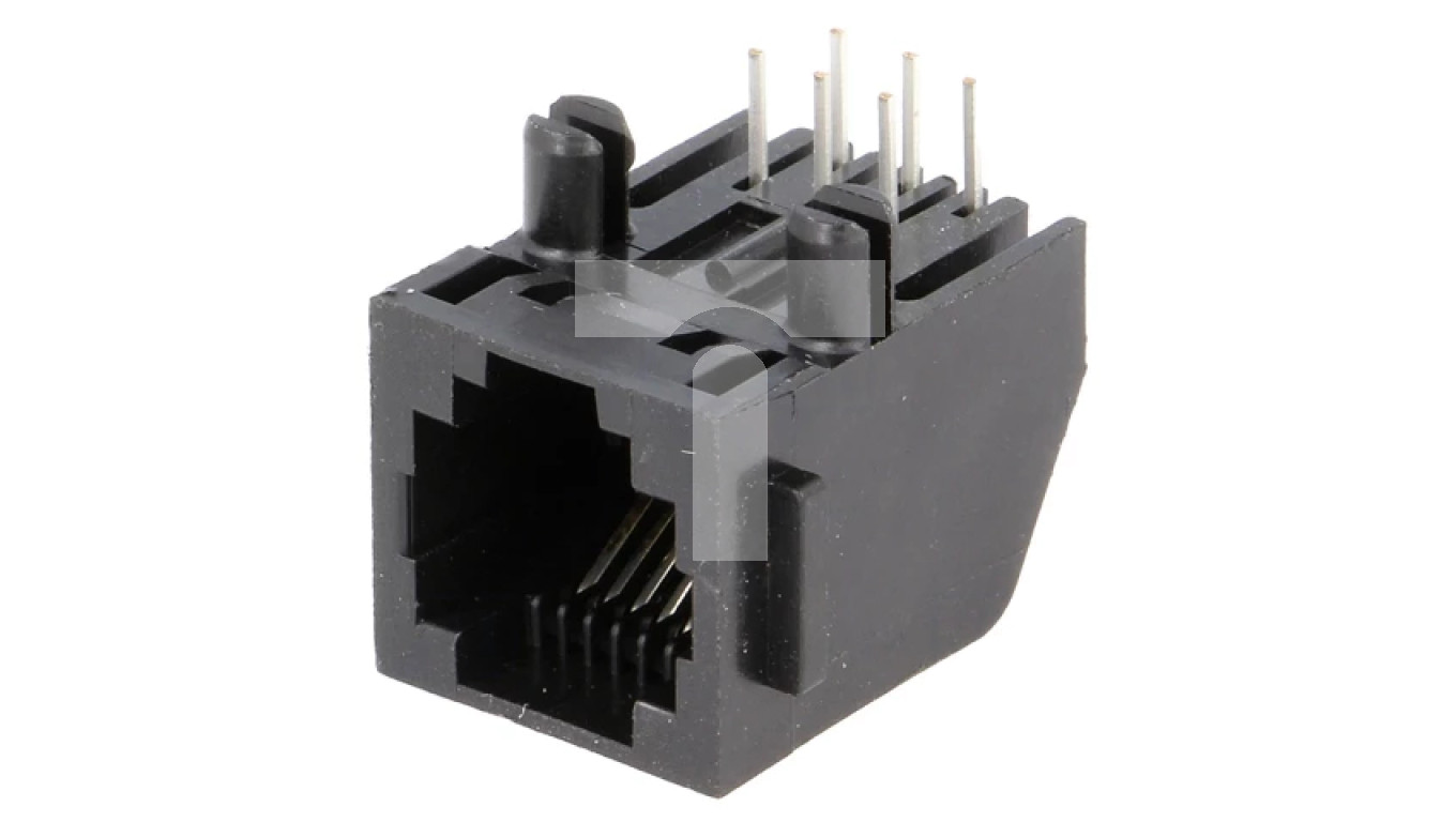 Gniazdo RJ12 6-pin Kat 3 Układ 6p6c na PCB THT 12,7mm 5555163-1 – TE ...