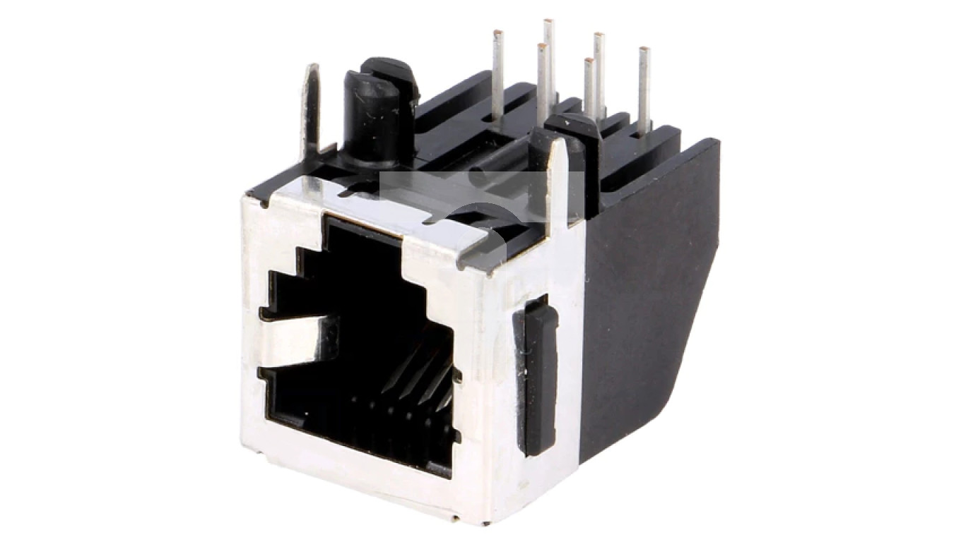 Gniazdo RJ12 6-pin Kat 3 ekranowane,z blokadą panel stop 5555154-1 – TE Connectivity | TIM SA