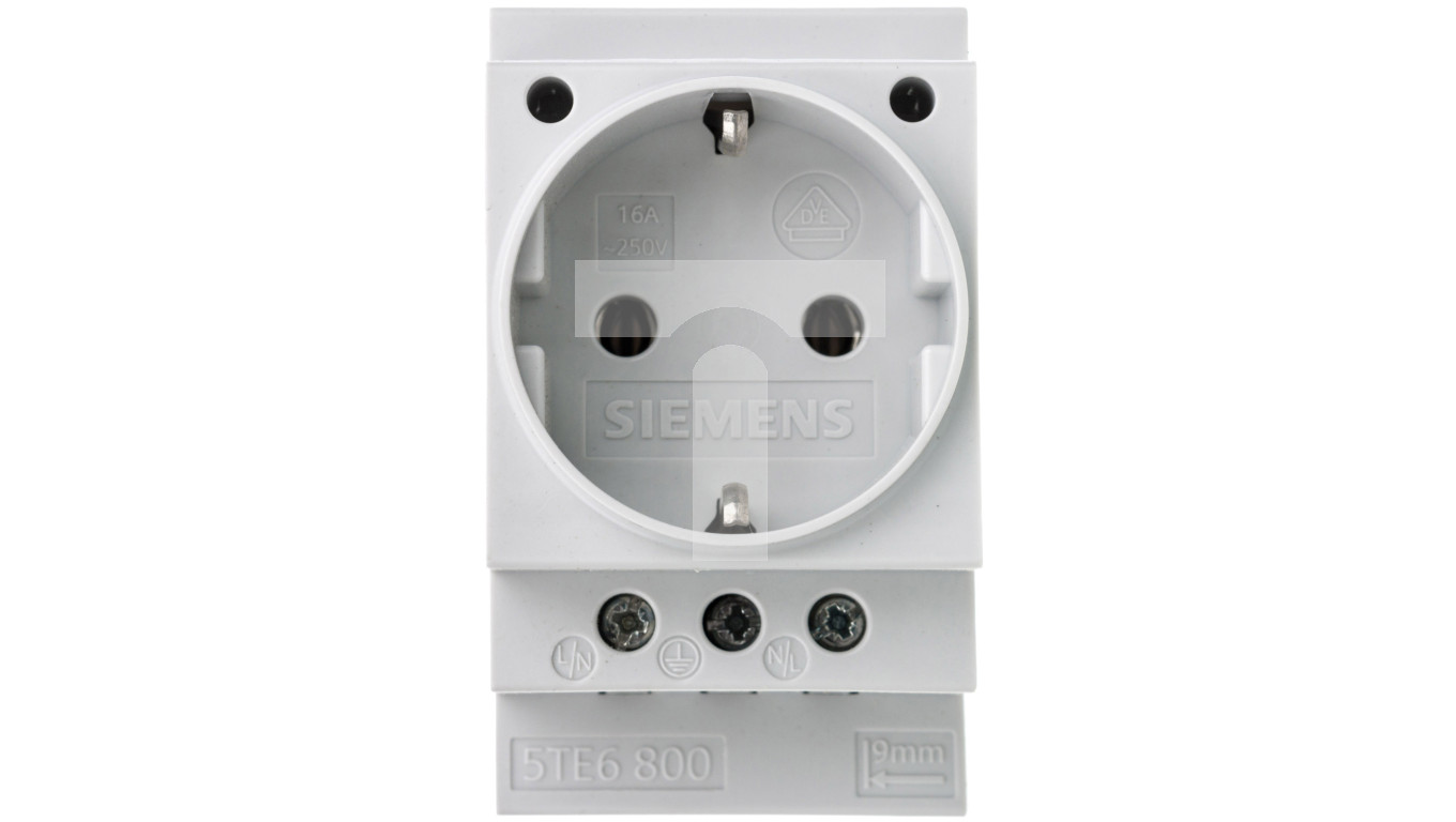 Gniazdo modułowe 2P+Z 16A 230V Schuko na szynę 5TE6800 – SIEMENS | TIM SA