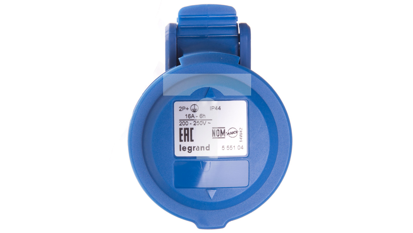 Gniazdo przenośne 3P 16A 230V niebieskie IP44 P17 TEMPRA PRO 555104 ...