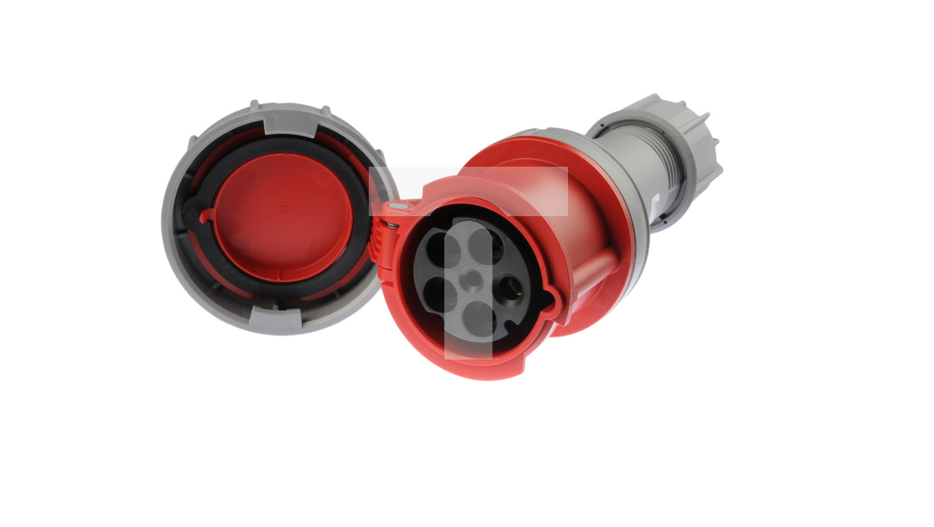 Gniazdo przenośne 63A 5P 400V czerwony IP67 POWER TWIST 235-6 – PCE ...