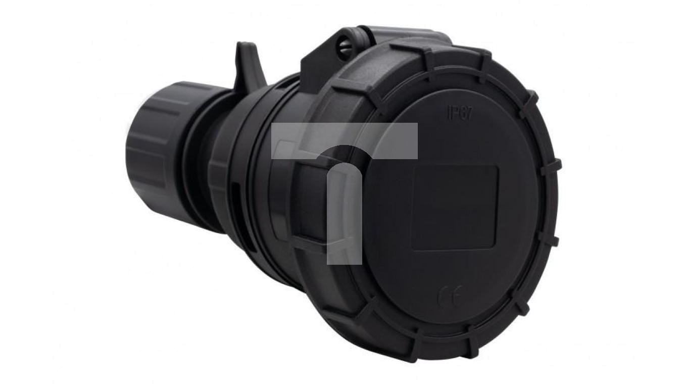 Gniazdo siłowe czarne 32A 5P IP67 estradowe F7.0167 – F-ELEKTRO | TIM SA