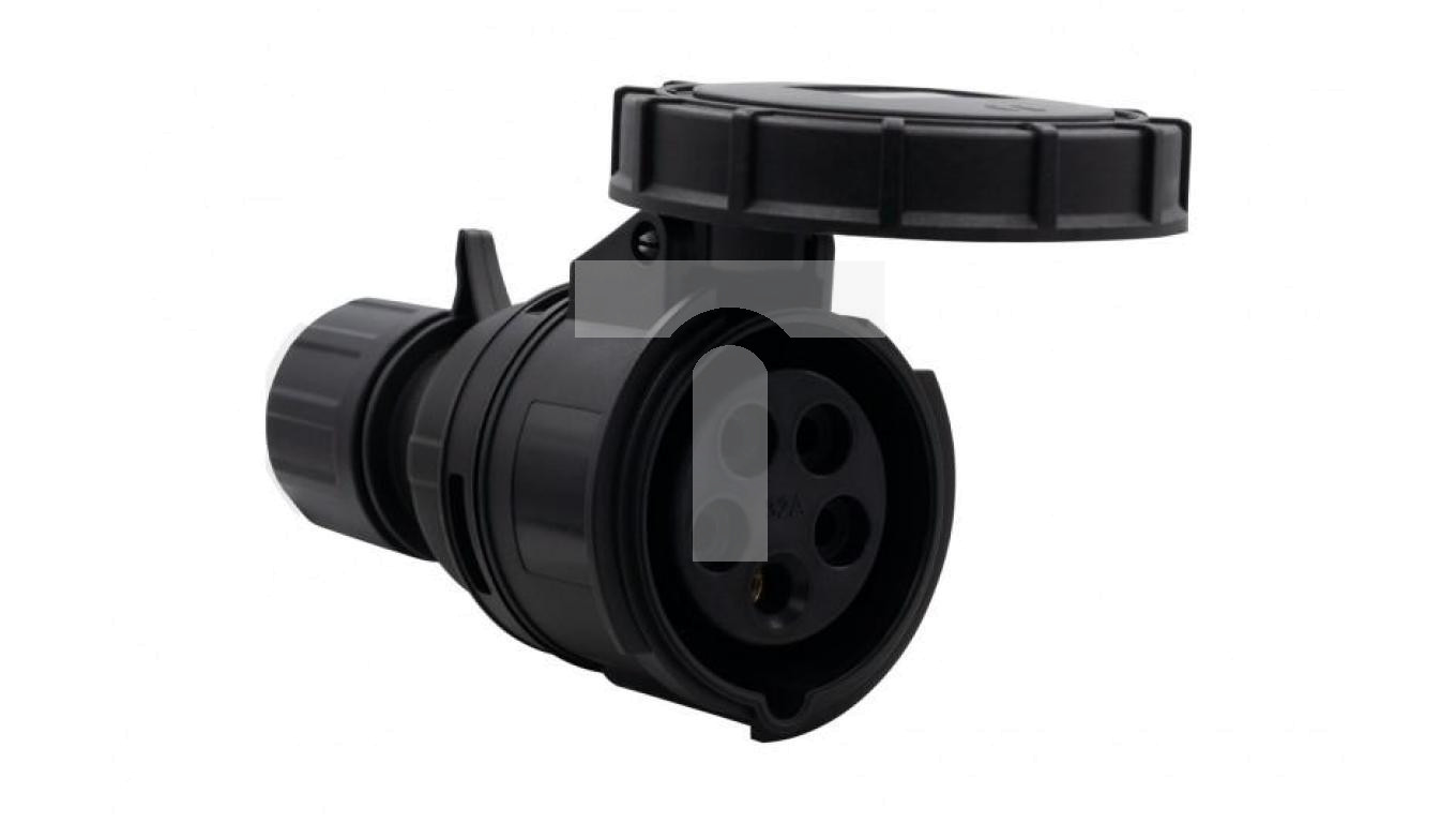 Gniazdo siłowe czarne 32A 5P IP67 estradowe F7.0167 – F-ELEKTRO | TIM SA