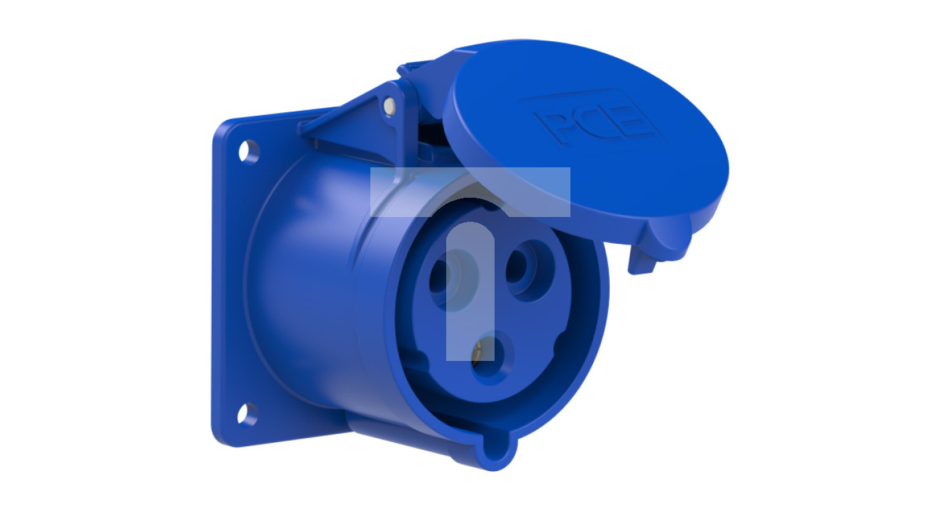 Gniazdo tablicowe 32A 3P 230V /75x75/ niebieskie IP44 TWIST 323-6f7 ...