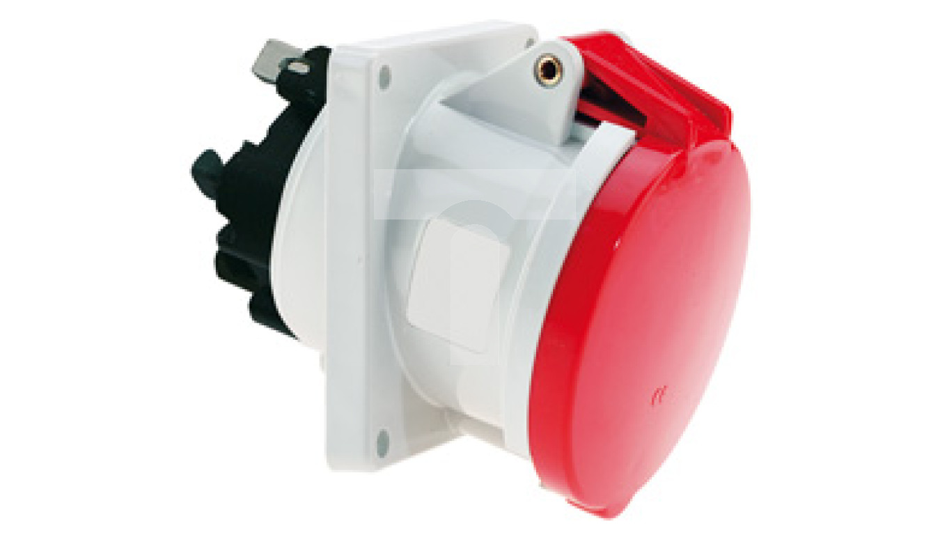Gniazdo tablicowe Quick-Connect TE skośne 63A 4p 400V 6h IP44 120321 ...