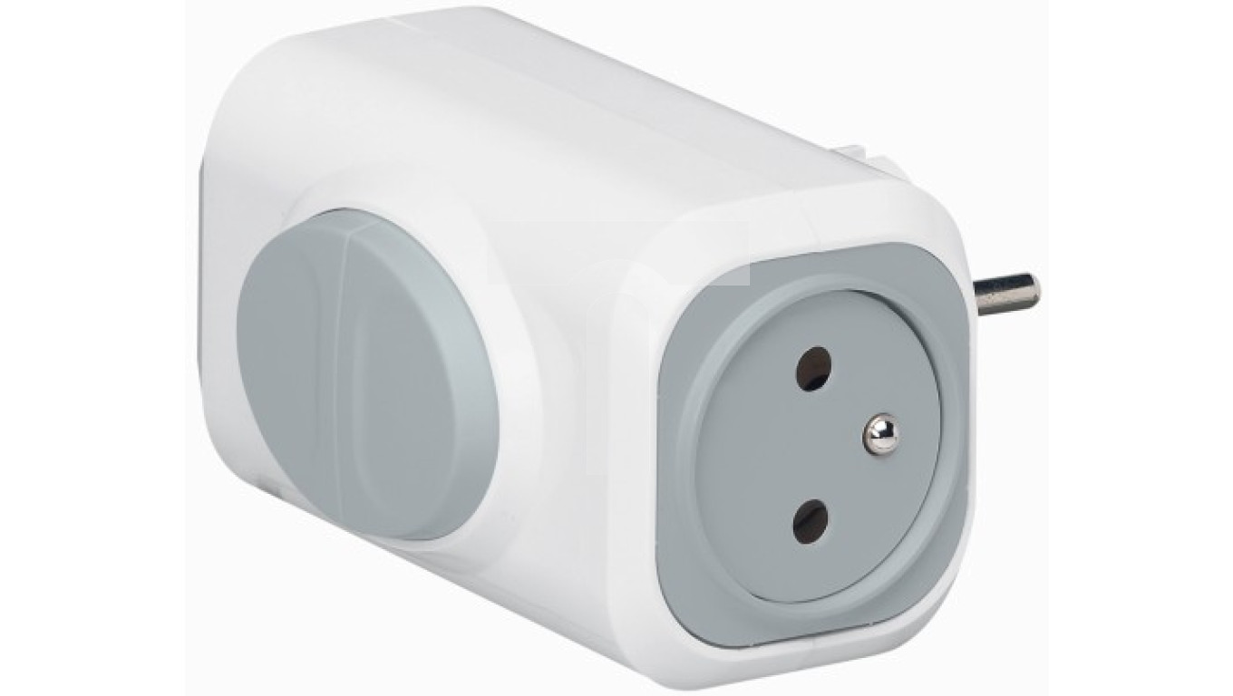 HELMO Rozgałęźnik wtyczkowy 2-gniazda z/u /z przyciskami do wypychania ...