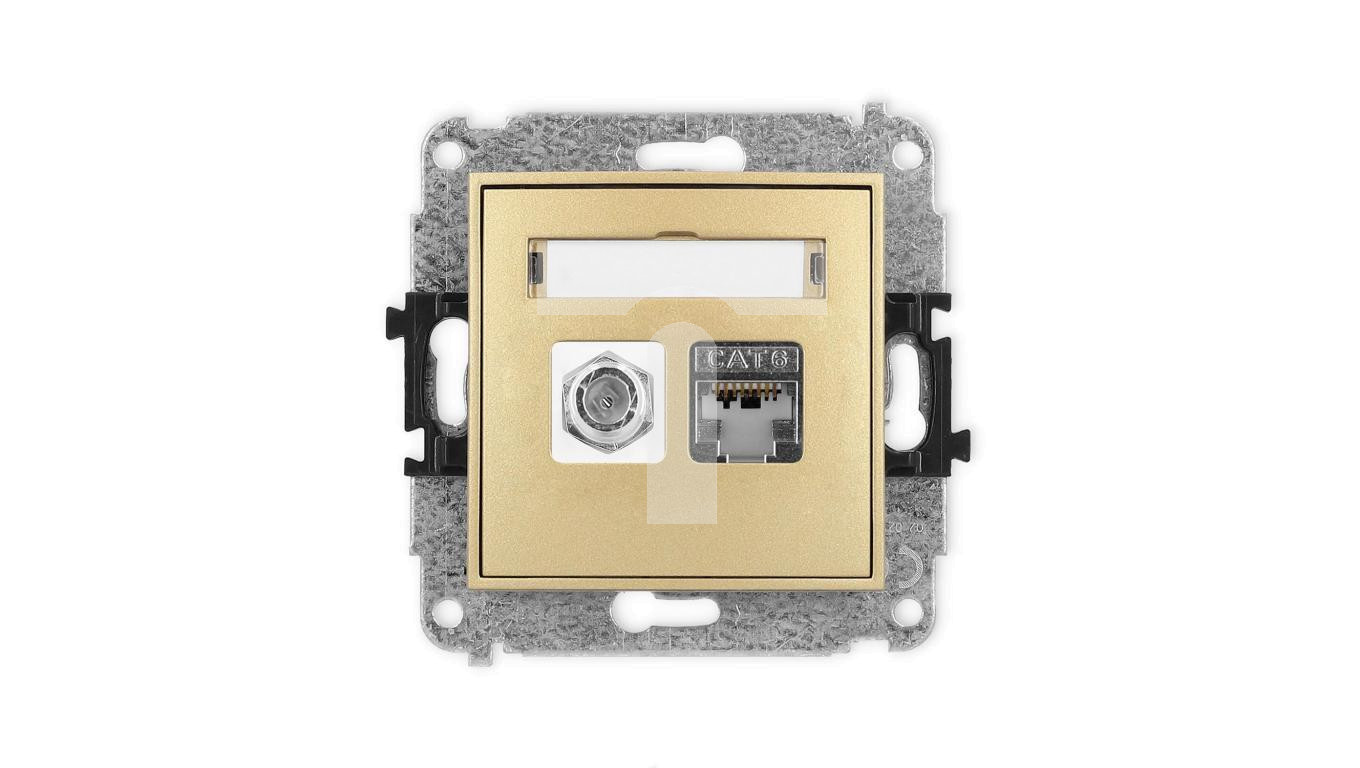 ICON Mechanizm gniazda antenowego poj. typu F (SAT) + gniazda komp. poj ...