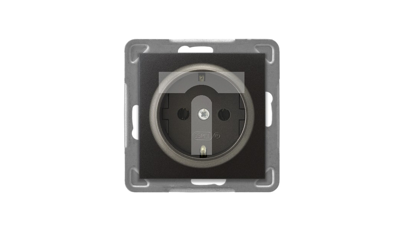 IMPRESJA Gniazdo pojedyncze z/u Schuko antracyt GP-1YS/m/50 – OSPEL ...