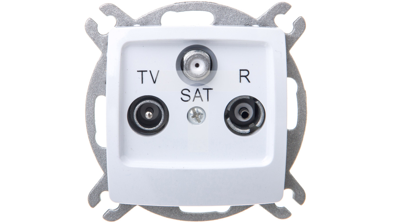 KARO Gniazdo antenowe RTV-SAT końcowe białe GPA-SS/m/00 – OSPEL | TIM SA