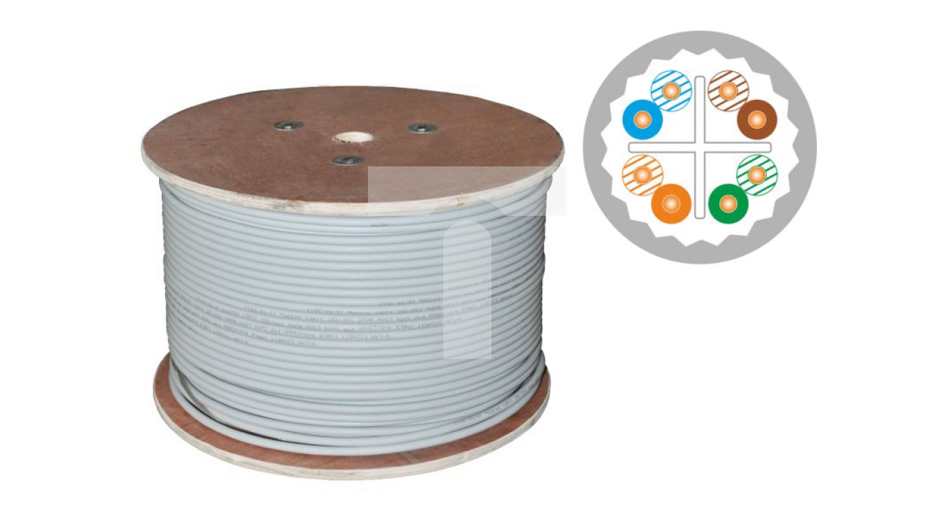 Kabel teleinformatyczny U/UTP kat.6A LSOH B2ca szary ALANTEC /500m/ – A ...