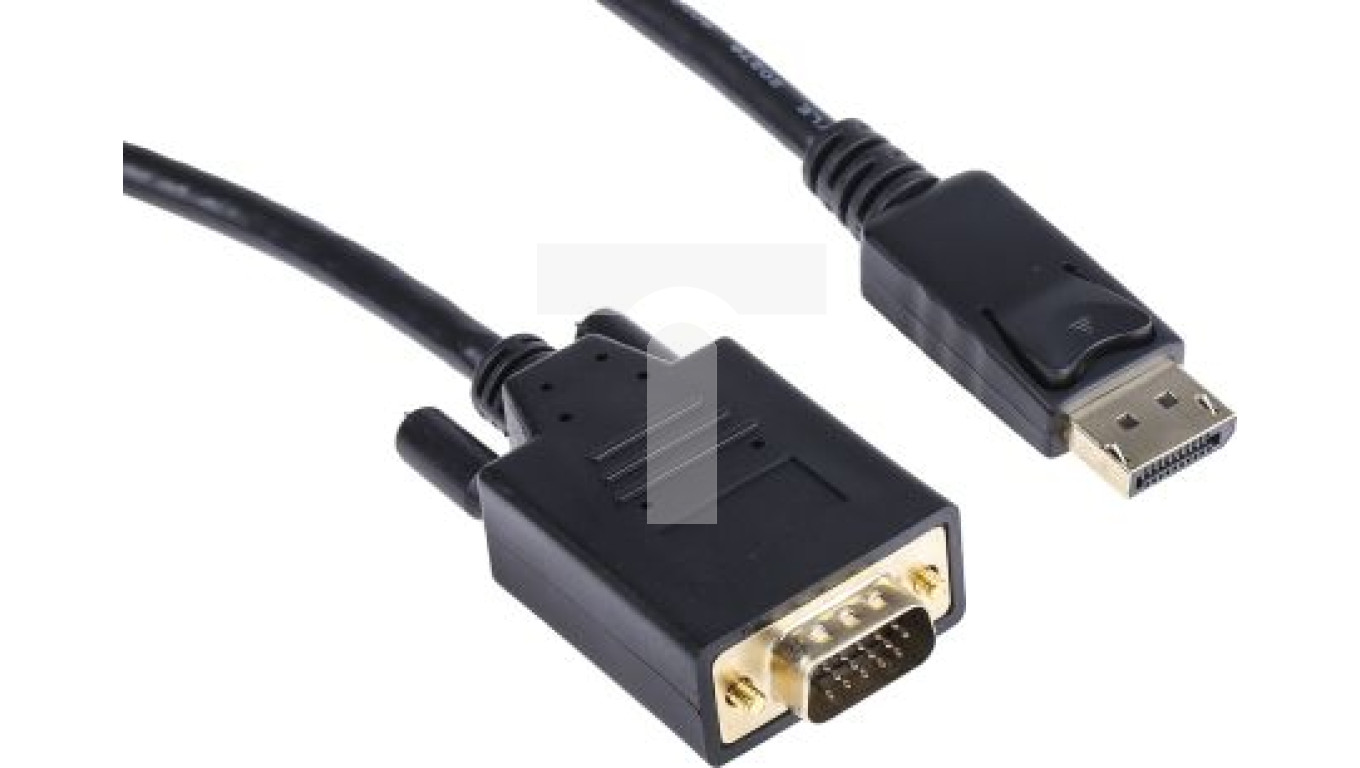 Kabel DisplayPort 1m Męskie DisplayPort to Męski adapter VGA Czarny ...
