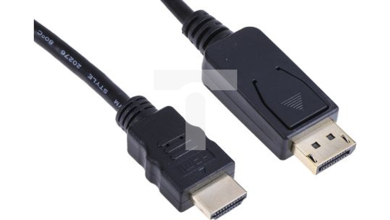 Kabel DisplayPort 3m Męskie DisplayPort to Męski przewód HDMI Czarny ...