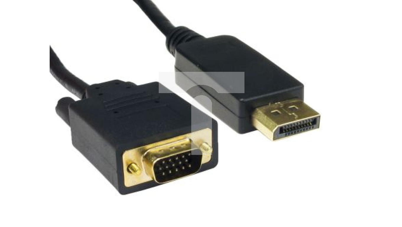 Kabel DisplayPort 5m Męskie DisplayPort to Męski adapter VGA Czarny ...