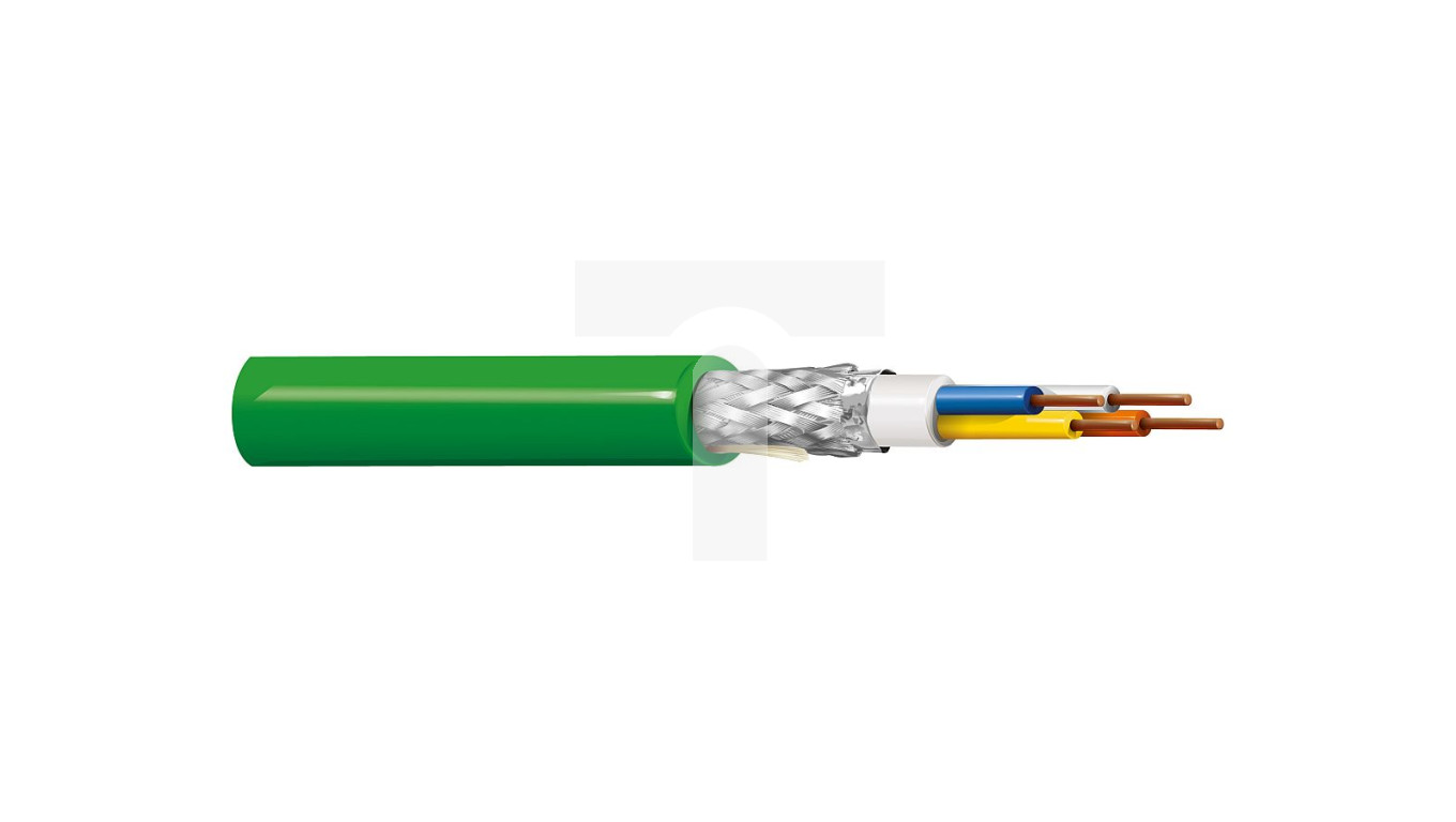 Kabel PROFINET 4x22AWG kat.5e PVC drut zielony BL-70006E.01B100 /100m ...