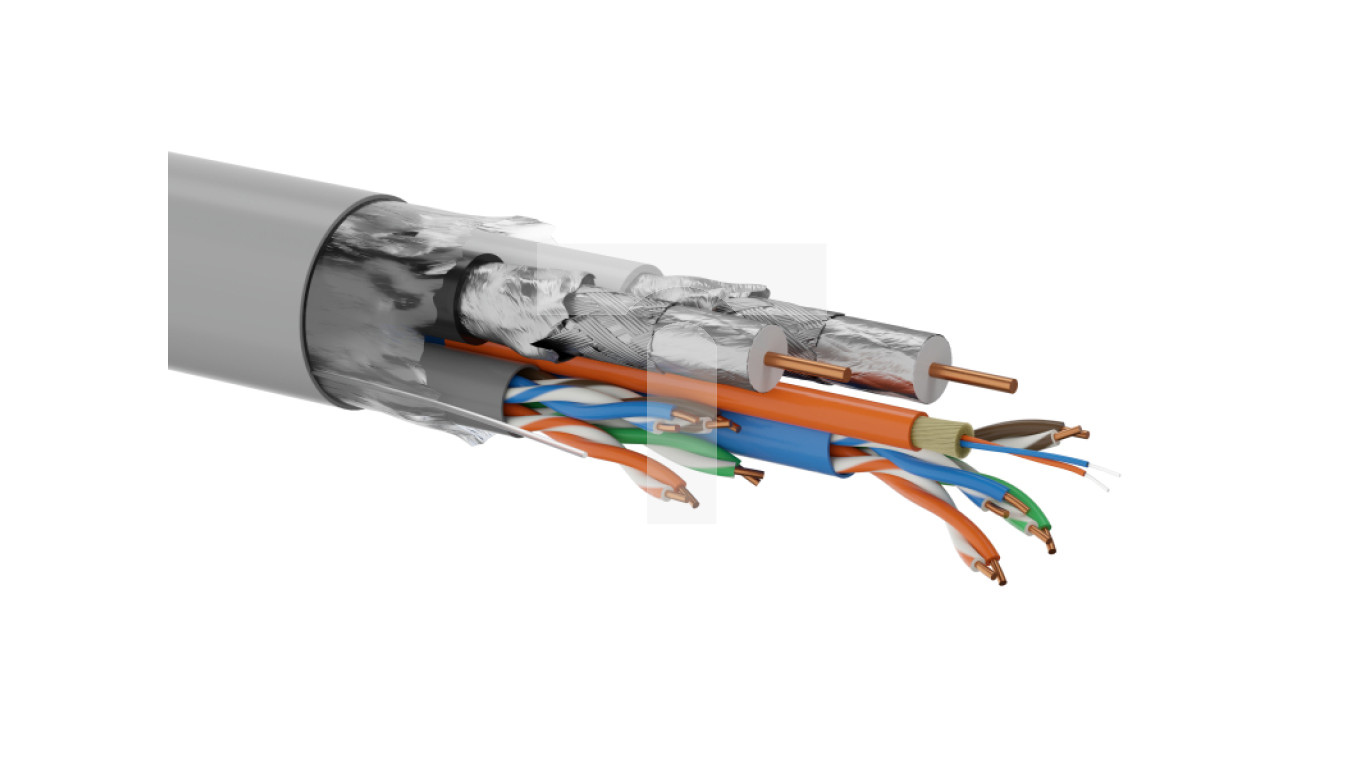 Multikabel Q-LANTEC Multimedia 2 x U/UTP kat.5E + 2 x RG6 + 2 x FO ...