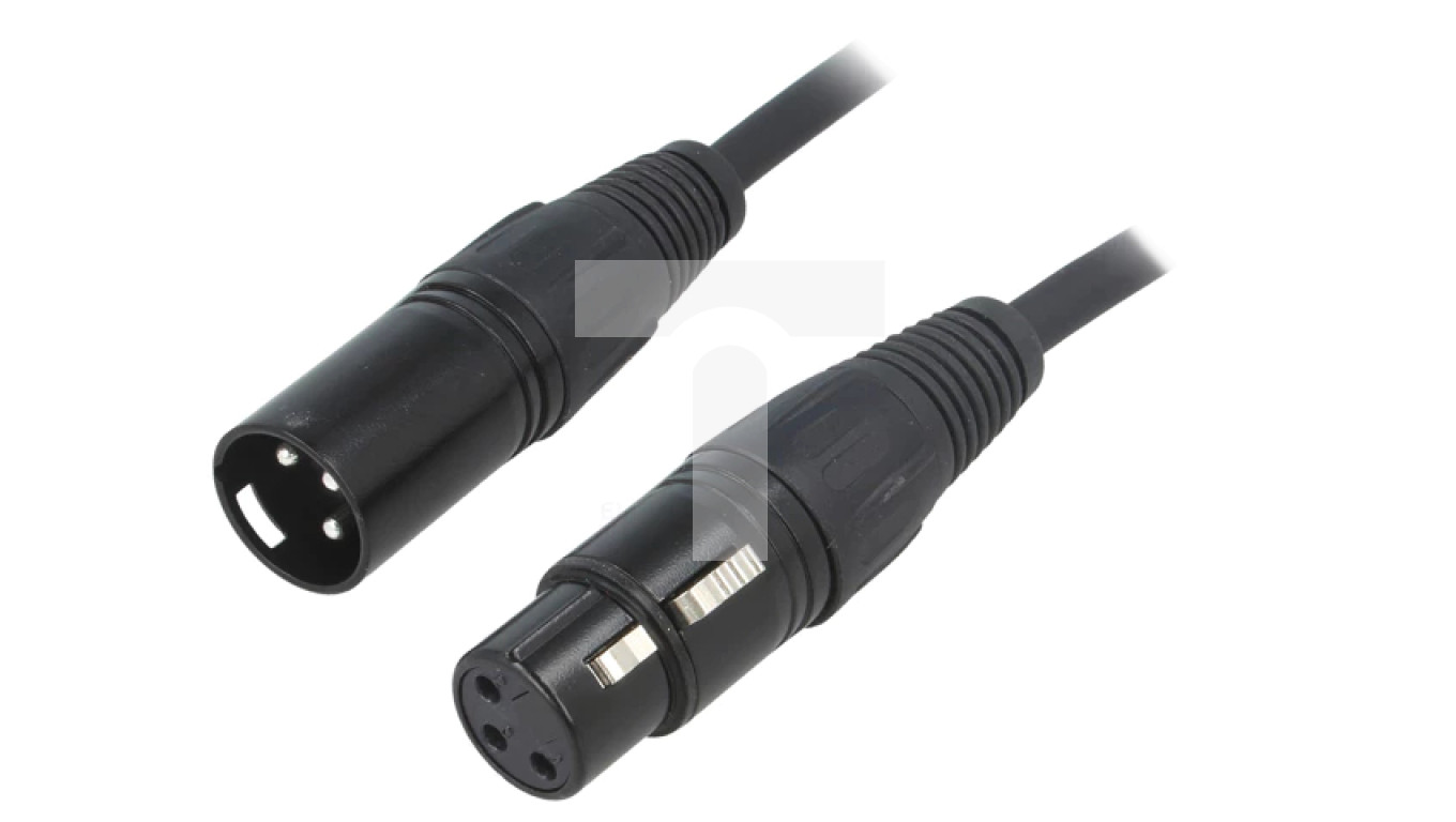 Kabel XLR męski - XLR żeński 3-pin 1,5m FC6191015 – CLIFF | TIM SA