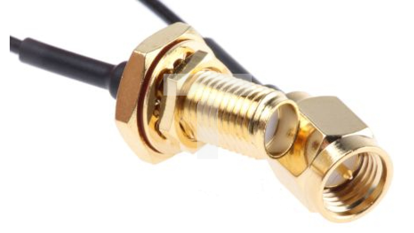 Kabel koncentryczny, Czarny Gniazdo SMA Wtyk SMA 100mm, RS PRO Z ...