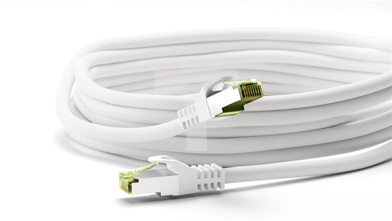 Kabel krosowy RJ45 z surowym kablem CAT 8.1 S/FTP, AWG 26, biały, 10m, 61109 – GOOBAY | TIM SA