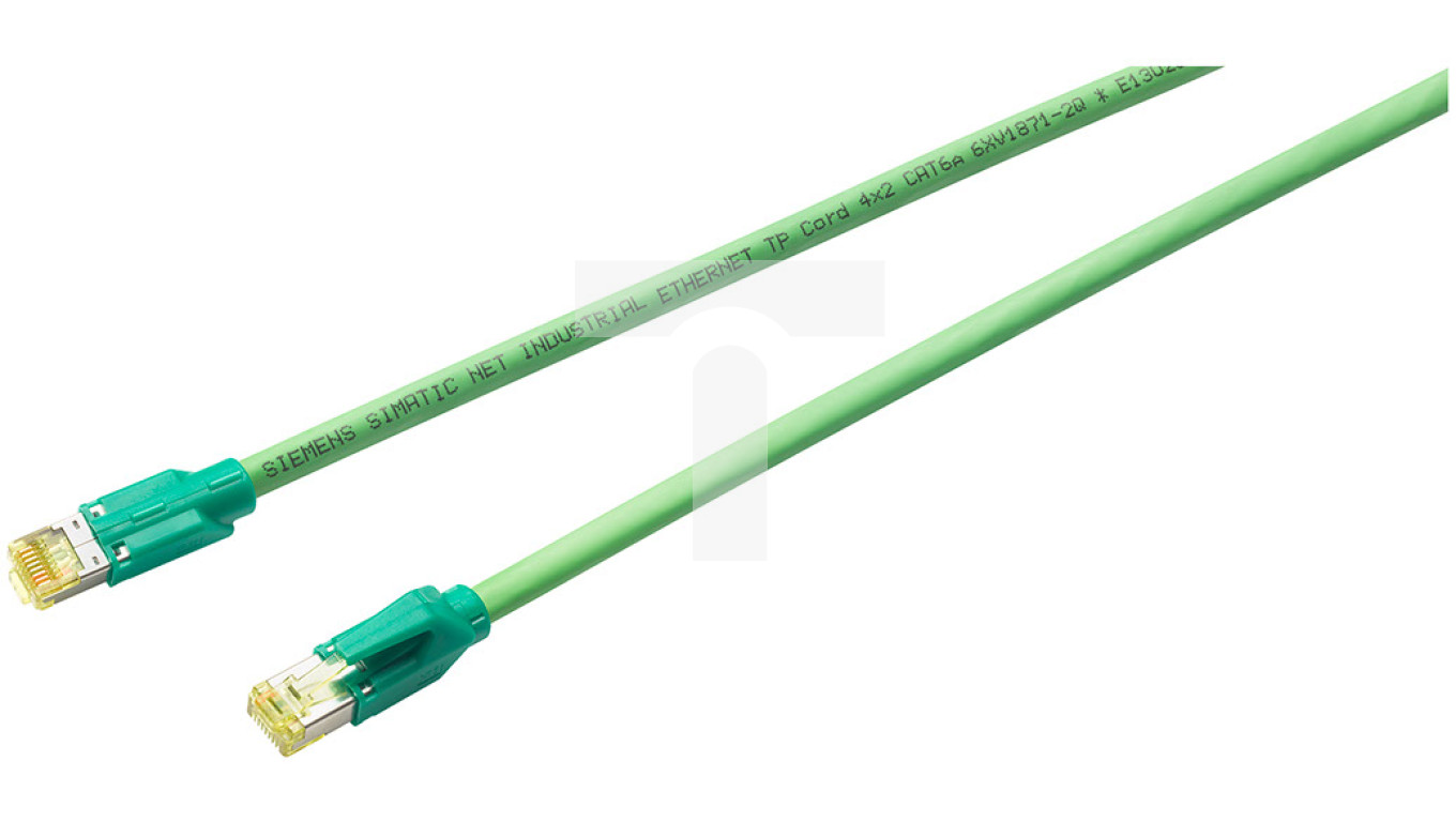 Kabel krosowy (Patch Cord) SF/UTP kat.6A zielony 0,5m 6XV1870-3QE50 – SIEMENS | TIM SA