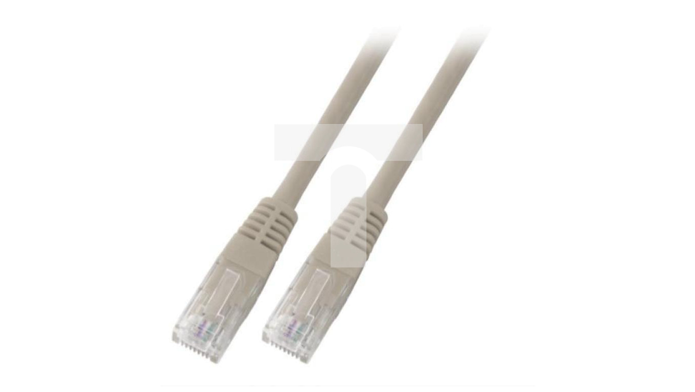 Kabel krosowy patchcord securityNET UTP kat.5e szary 0,5m PVC PC ...