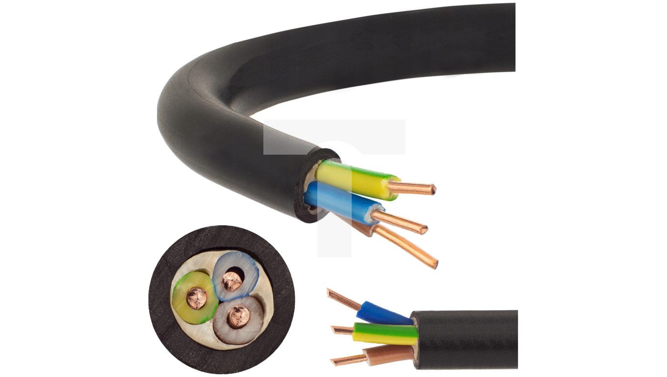 Kabel prądowy YKY 0,6/1kV 3x2,5 drut do ziemi Elektrokabel /100m/ – ELEKTROKABEL FABRYKA KABL ...
