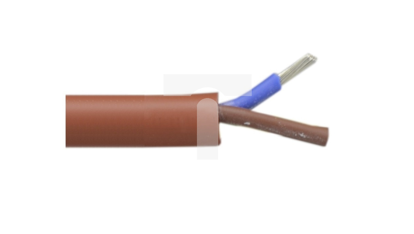 Kabel silikonowy SIHF 180C 300/500V 2x0,5 ciepłoodporny LSOH ceglasty ...