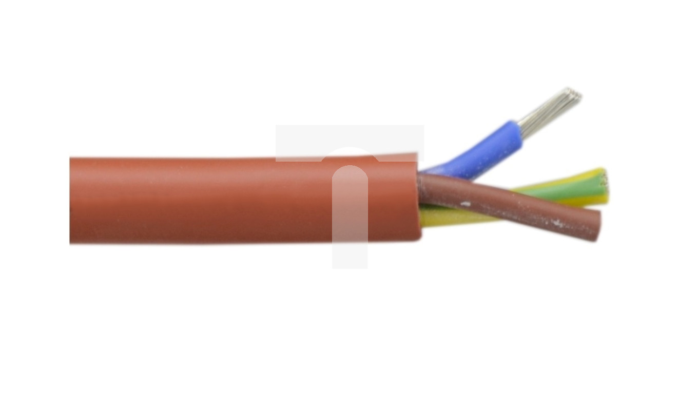 Kabel silikonowy SIHF 180C 300/500V 3x1,5 ciepłoodporny LSOH ceglasty ...