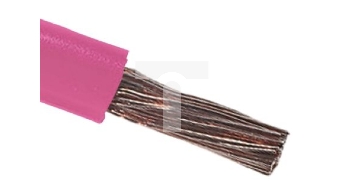 Kabel trzynormowy PCW, dł. 100m 4 mm², 41 A, 1 kV, -15 → +105 C Różowy ...