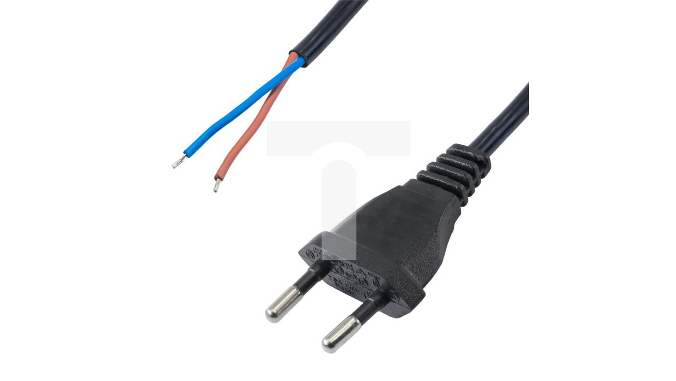 Kabel zasilający bez zakończenia Akyga AK-OT-05A CU CEE 7/16 2x0.75mm2 ...