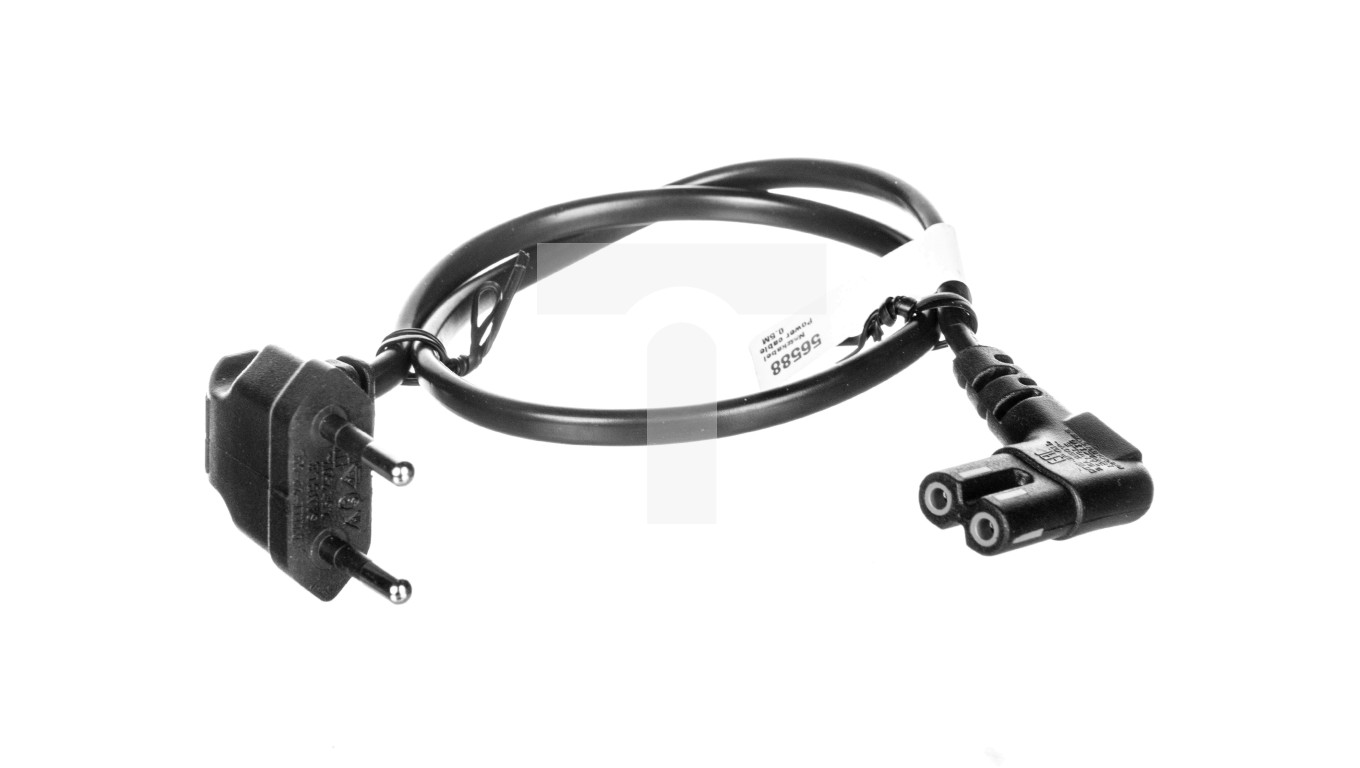 Kabel zasilający kątowy EURO (radiowy) CEE 7/16 - IEC 320 C7 0,5m 56588 ...