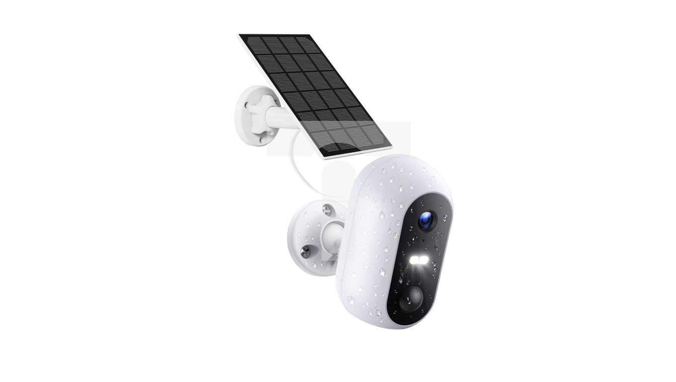 Kamera zewnętrzna z panelem solarnym bezprzewodowa, Full HD 1080p, Wi ...