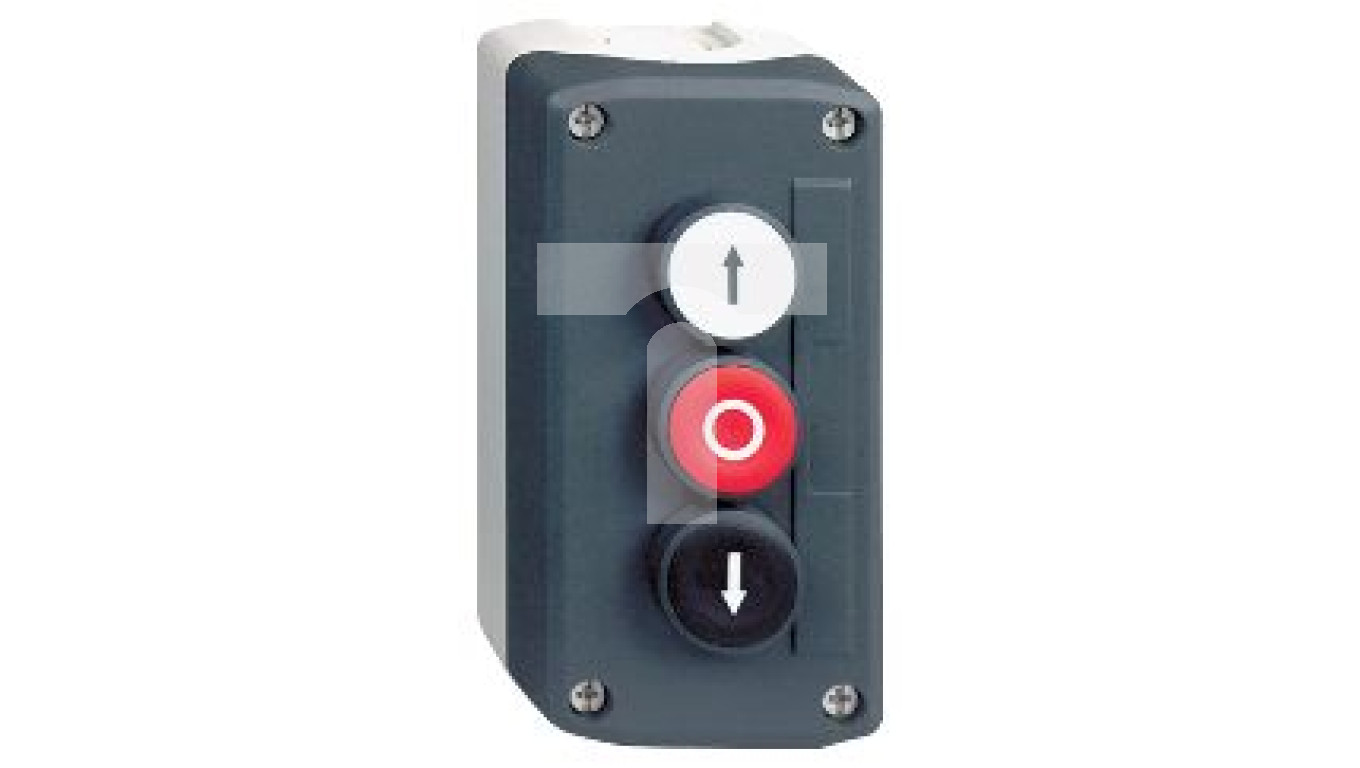 Kaseta ciemnoszara przyciski biały kryty/czerw. kryty/czarny kryty O22 ...