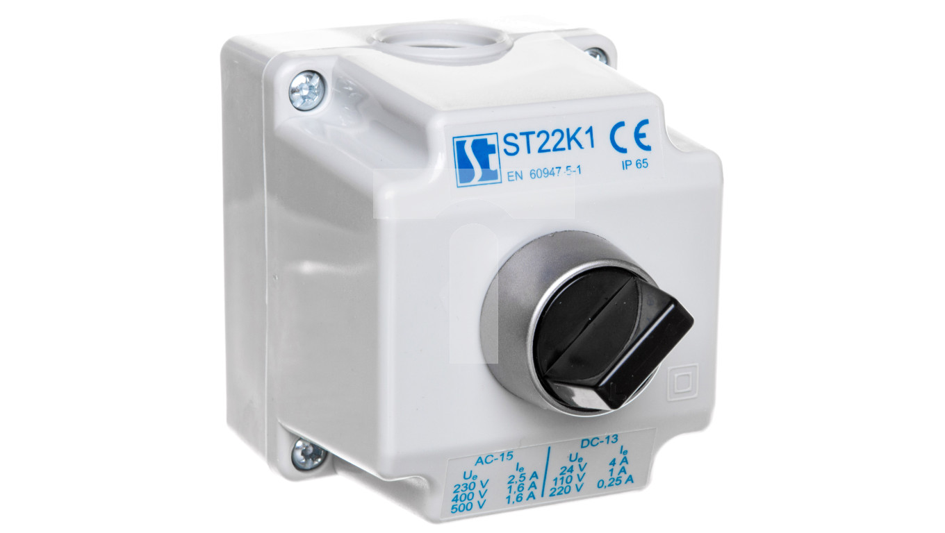 Kaseta kompletna 1-otworowa z przyciskiem p i 2 dławnicami M20 ST22K1\06-2 – SPAMEL | TIM SA