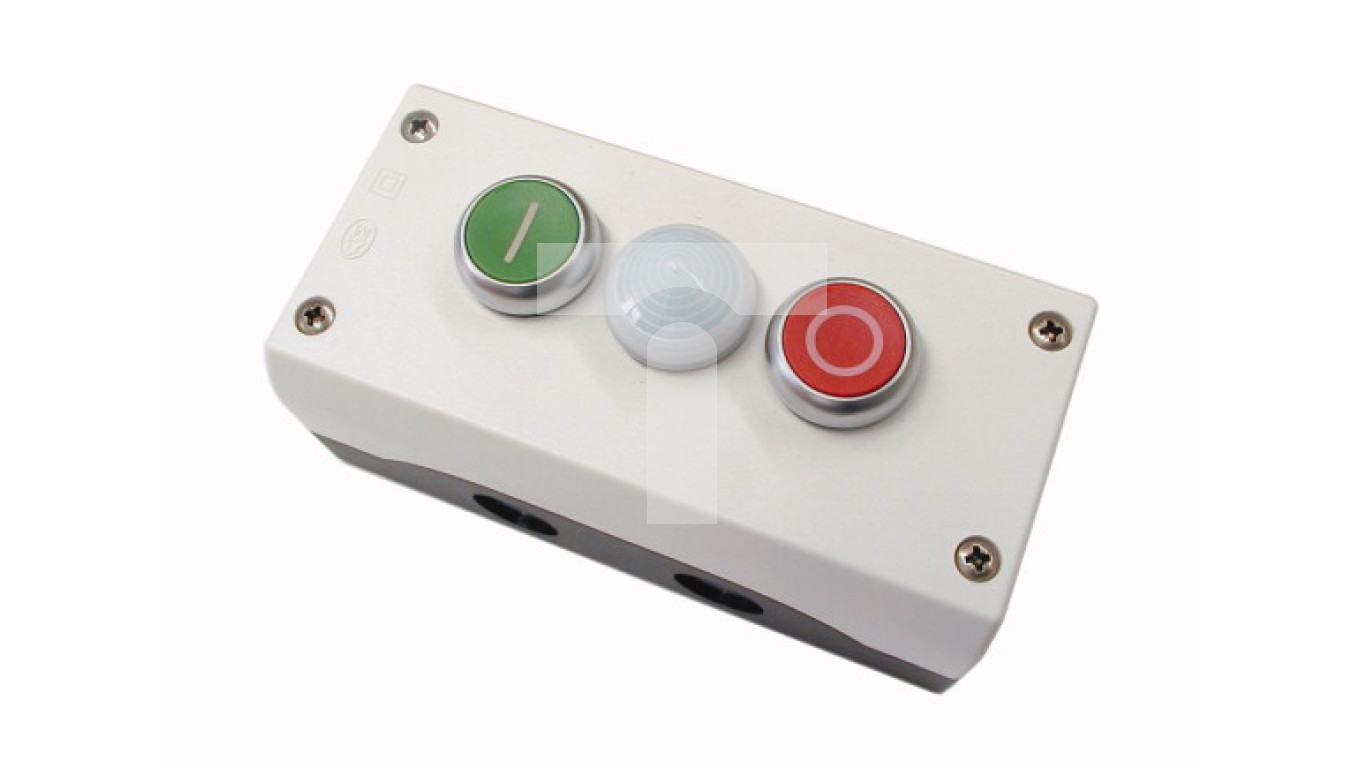Kaseta sterownicza 3-otworowa START/STOP/lampka biała 2Z 2R szara IP67 M22-I3-M2 216533 – EATON ...