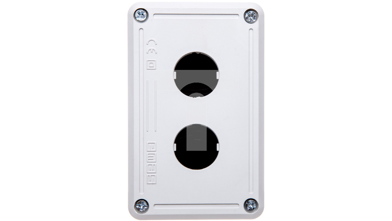 Kaseta sterownicza na 2 przyciski/lampki - pusta, czarno-szara 2 ...