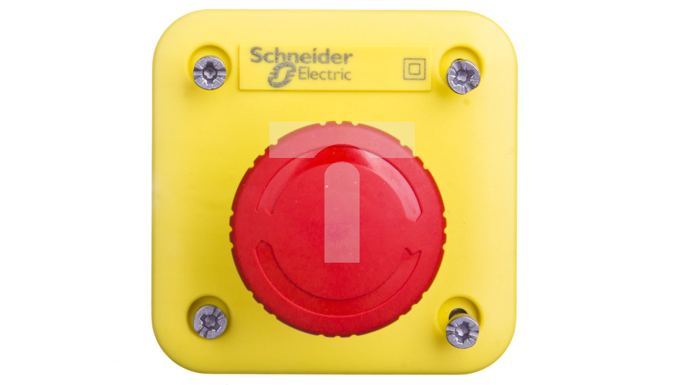Kaseta z przyciskiem bezpieczeństwa przez obrót 1R żółta IP65 XALEK1701 – Schneider | TIM SA