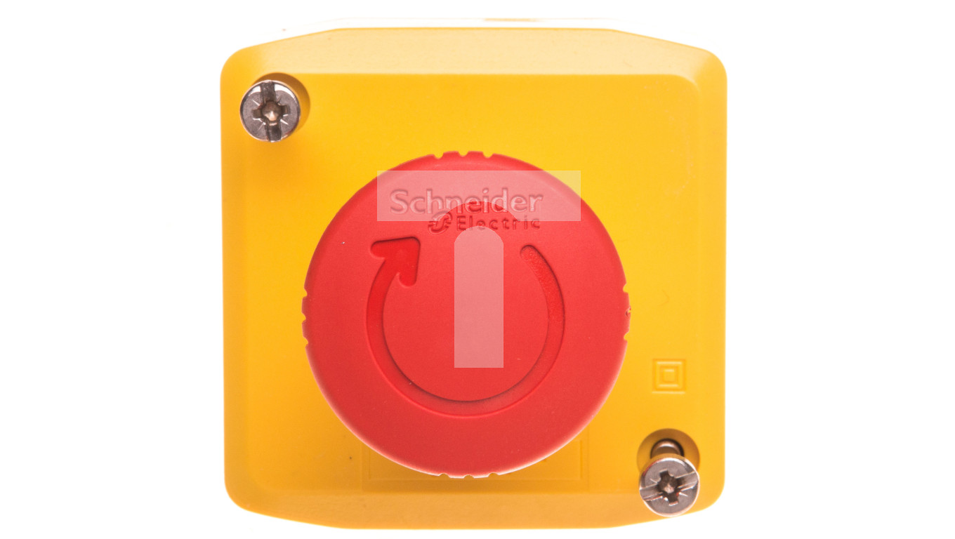 Kaseta z przyciskiem bezpieczeństwa przez obrót 1R żółta IP65 XALK178 – Schneider | TIM SA