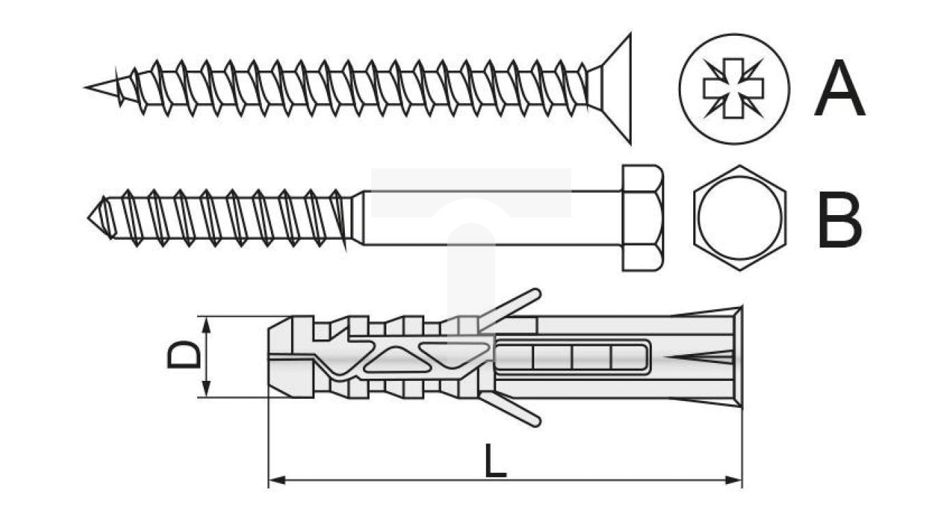 Kołek rozporowy 10mm 6mm 100mm KR10/6x100 650839 /100szt./ – BAKS | TIM SA