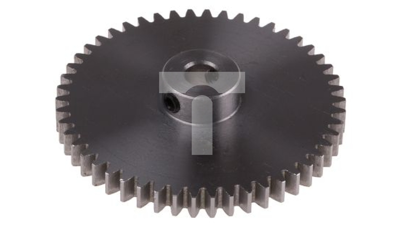 Koło zębate walcowe, moduł: 1, l.zębów: 50, śr. piasty: 14mm, śr. otworu: 6mm, Stal – RS ...