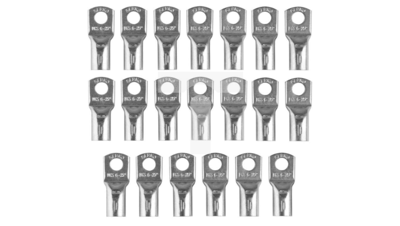 Końcówka rurowa oczkowa typ KCS 50mm2 / M8 miedziana cynowana ...