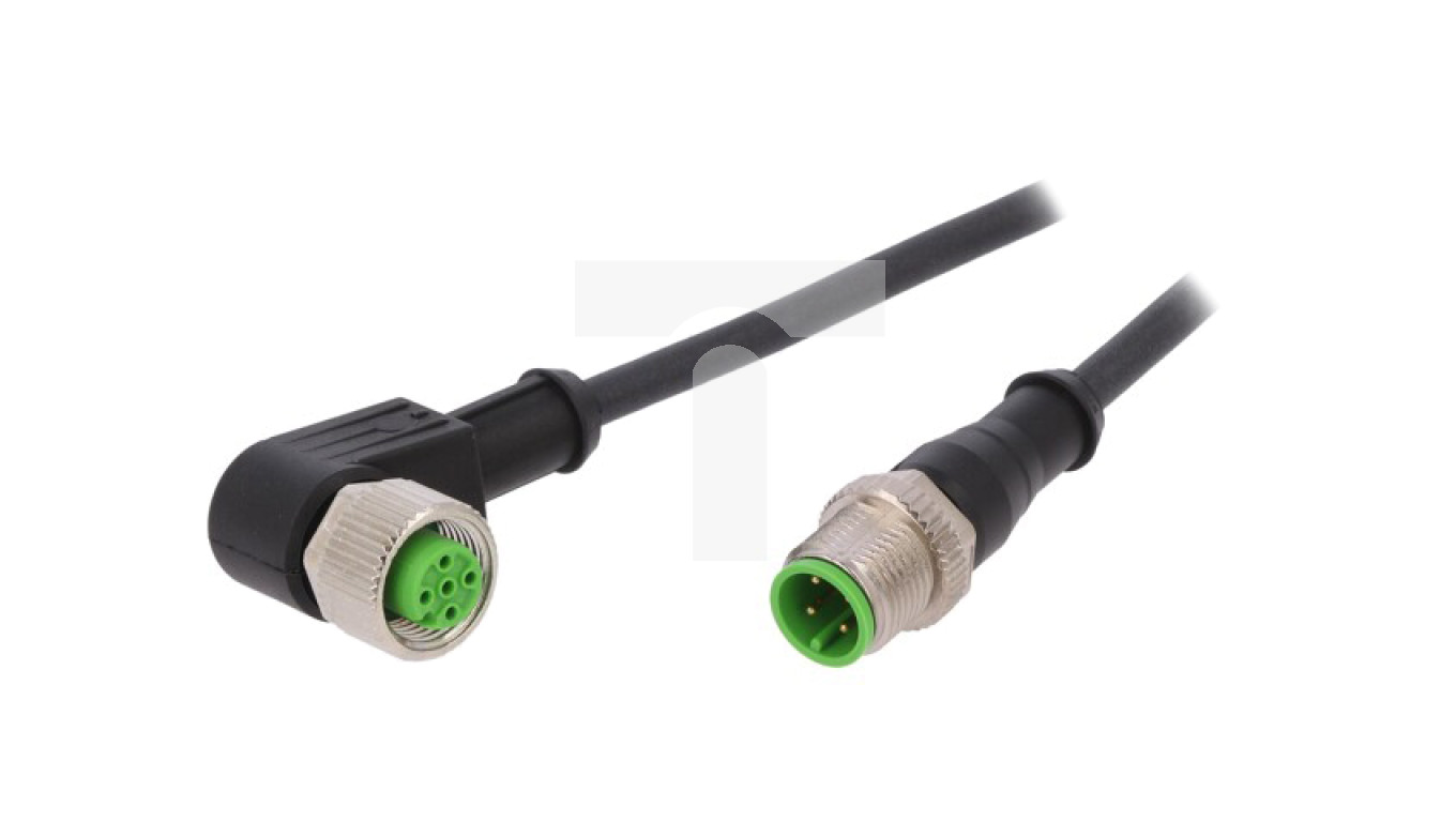 Konektor M12 męski prosty - M12 żeński kątowy 4 pin 7000-40121-6340200 ...